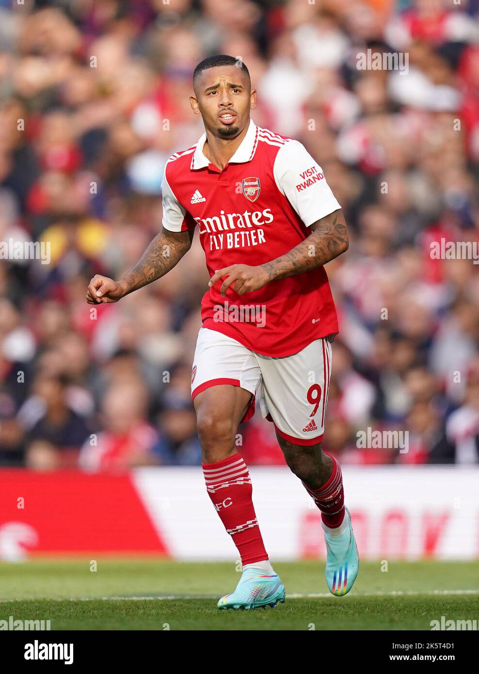 Arsenal's Gabriel Jesus during the Premier League match at the Emirates ...