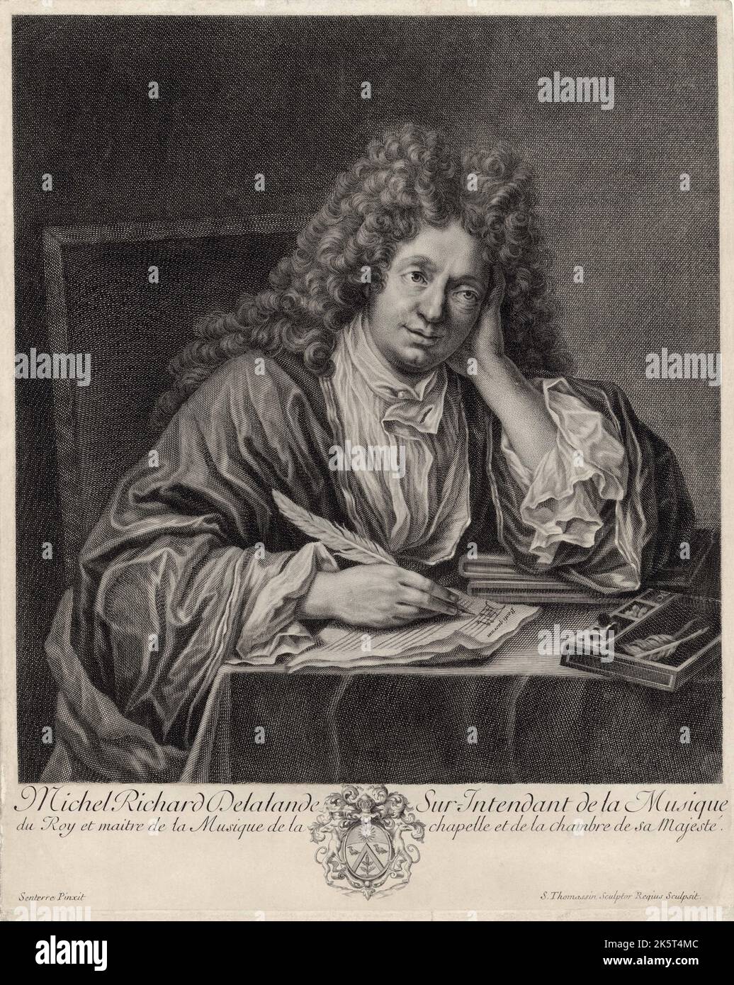 Portrait of the composer Michel-Richard de Lalande (1657-1726). Private ...