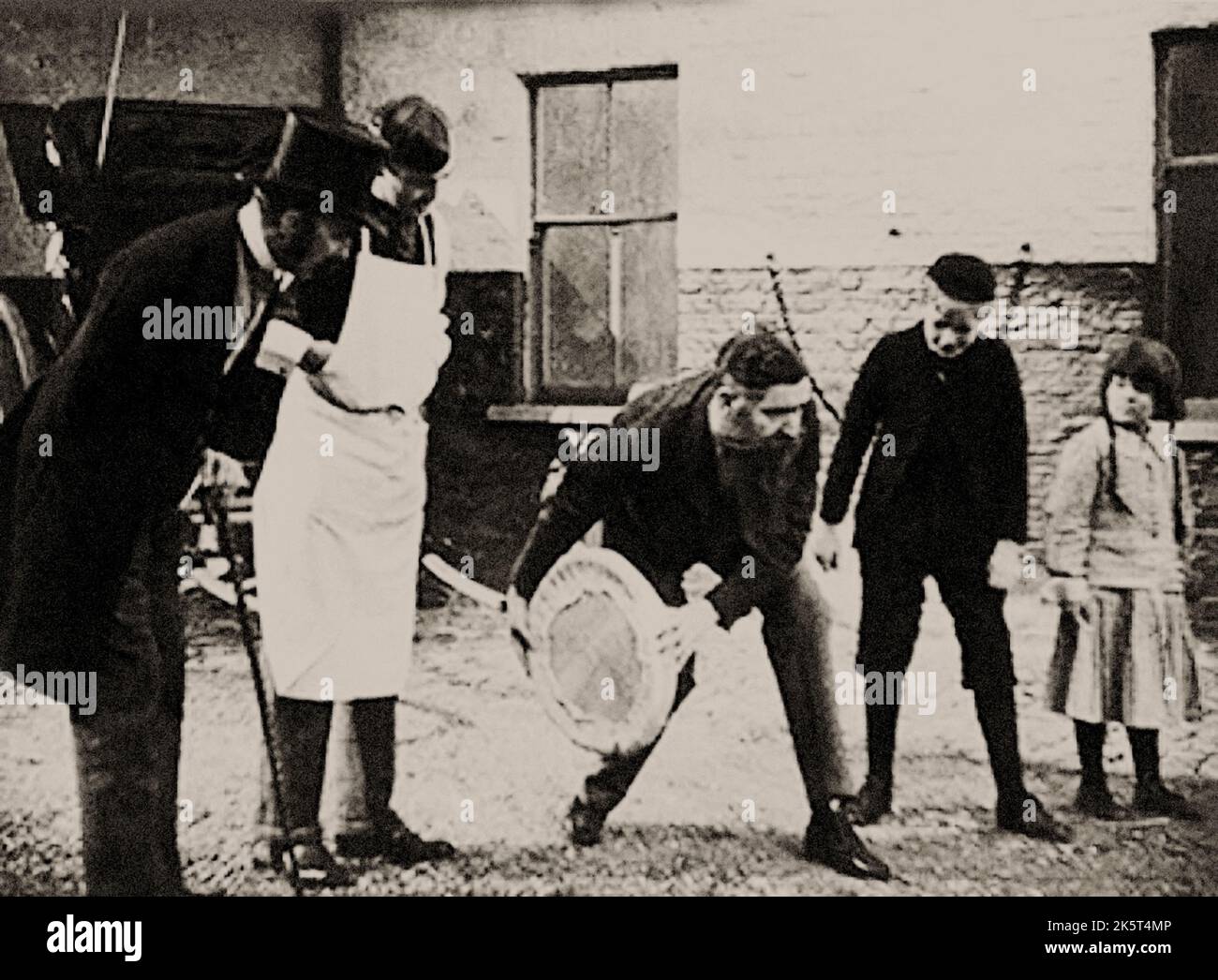 John Boyd Dunlop experiments with his pneumatic tire wheel, End of ...