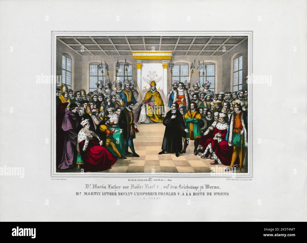 Martin Luther at the Diet of Worms of 1521: "Here I stand, I can do no ...
