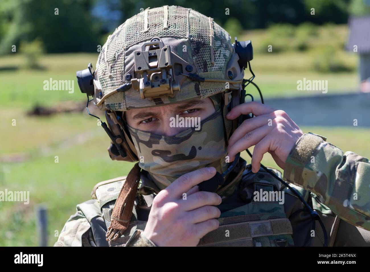 special operations soldiers team preparing tactical and communication ...