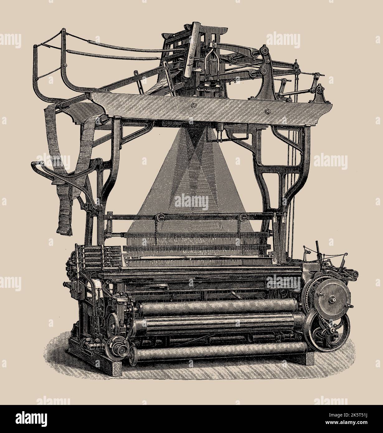 Power Loom (System Schönherr), c. 1900. Private Collection Stock Photo ...