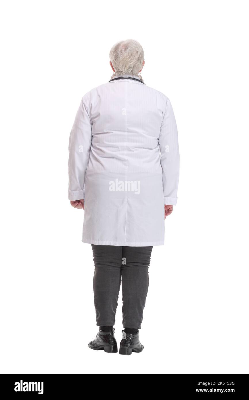 Back view of a female doctor looking at white Stock Photo - Alamy