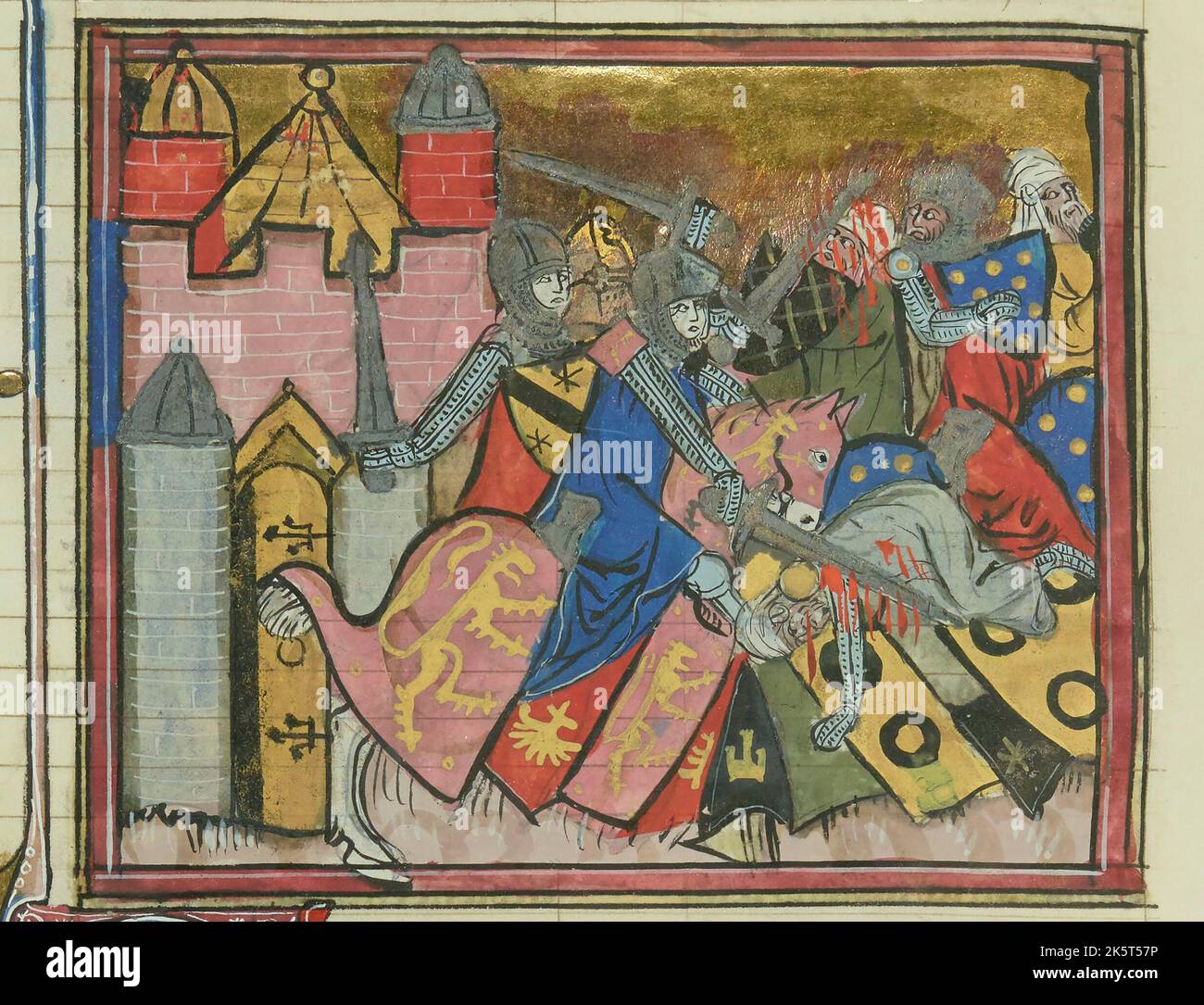 The Battle of Shaizar in 1111 (From "Li rommans de Godefroy de Buillon ...