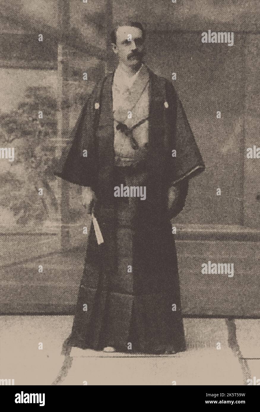 Josiah Conder (1852-1920) wearing Kimono. Private Collection Stock ...