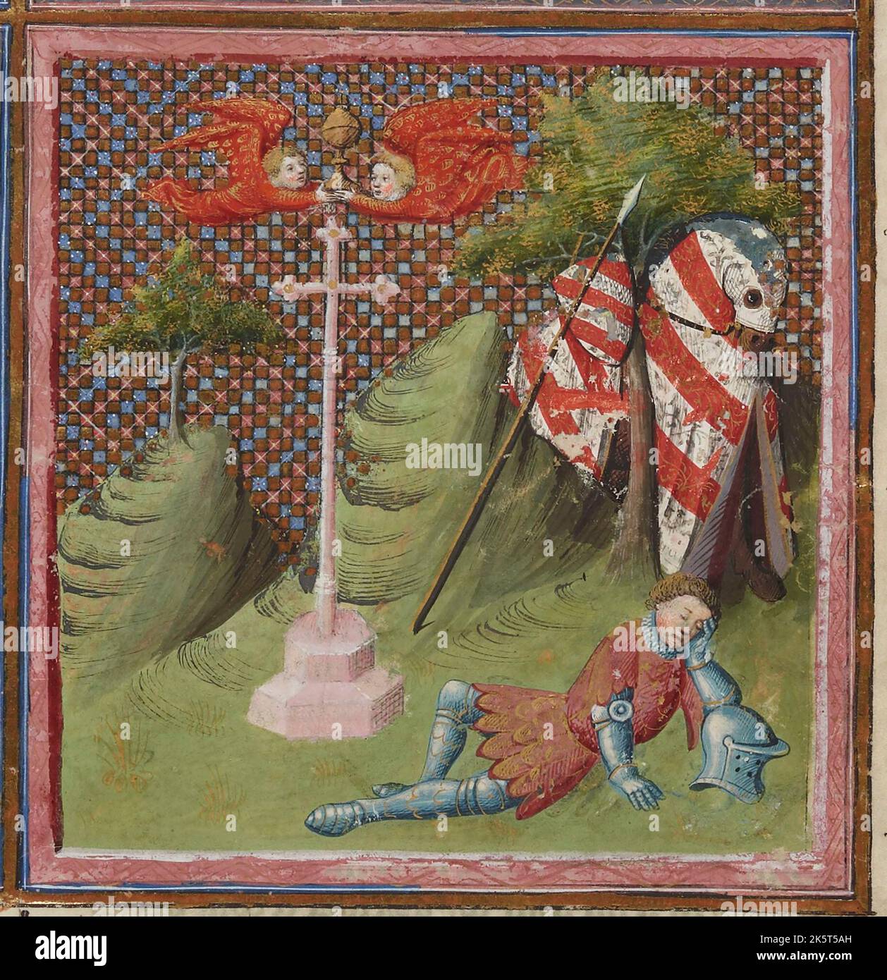 Lancelot At The Chapel Of The Holy Grail From Lhistoire Du Saint Graal By Robert De Boron