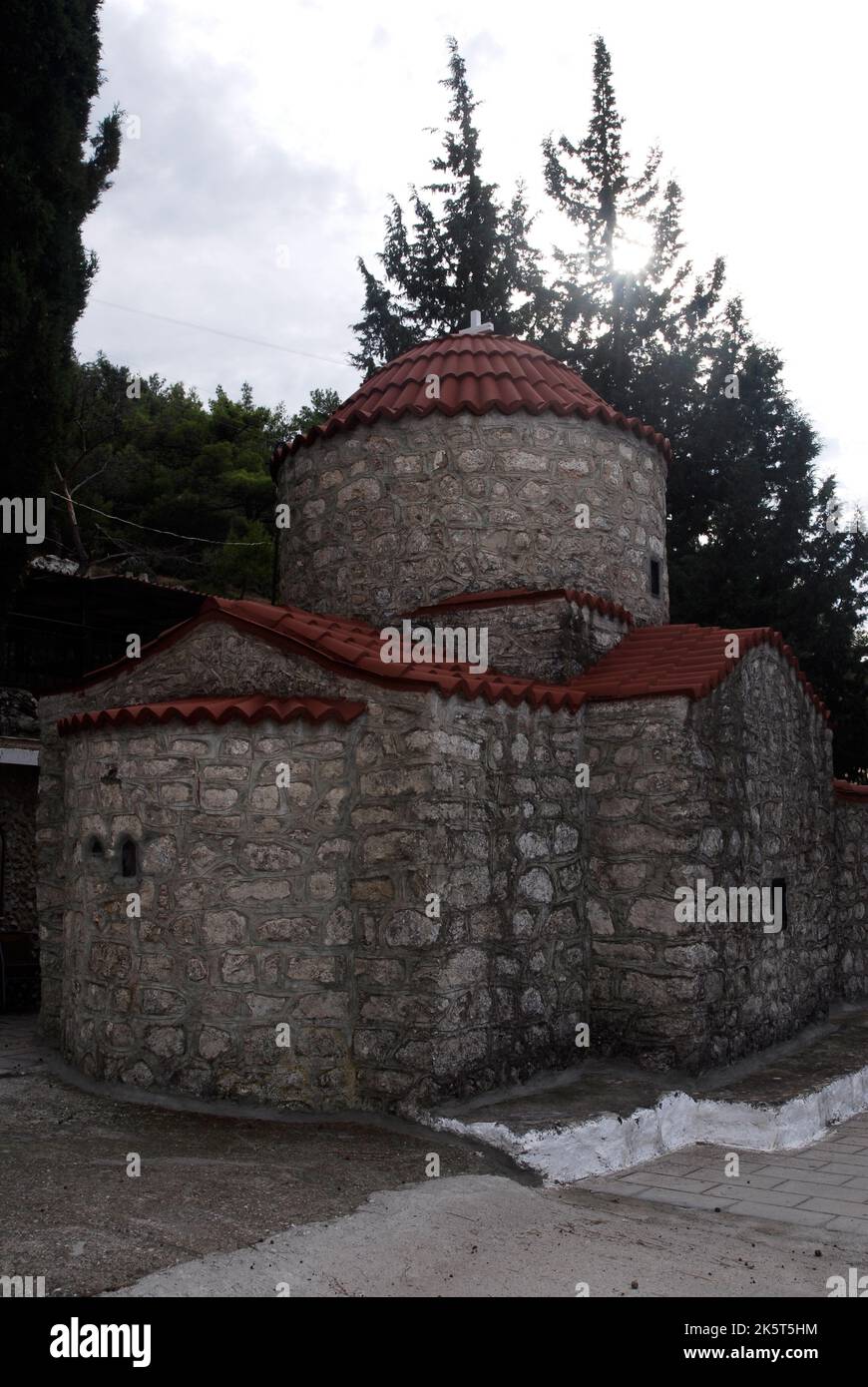 Greece, Dodecanese, Rhodes island Maritsa village and churches Stock ...