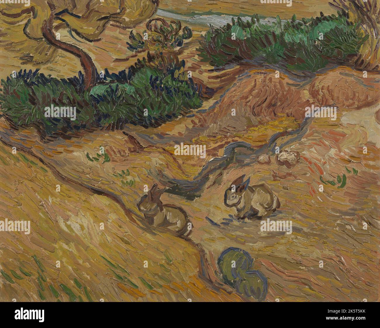 Landscape with Rabbits, 1889. Found in the collection of the Van Gogh ...