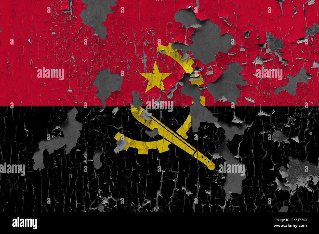 3D Flag of Angola on an old stone wall background Stock Photo - Alamy