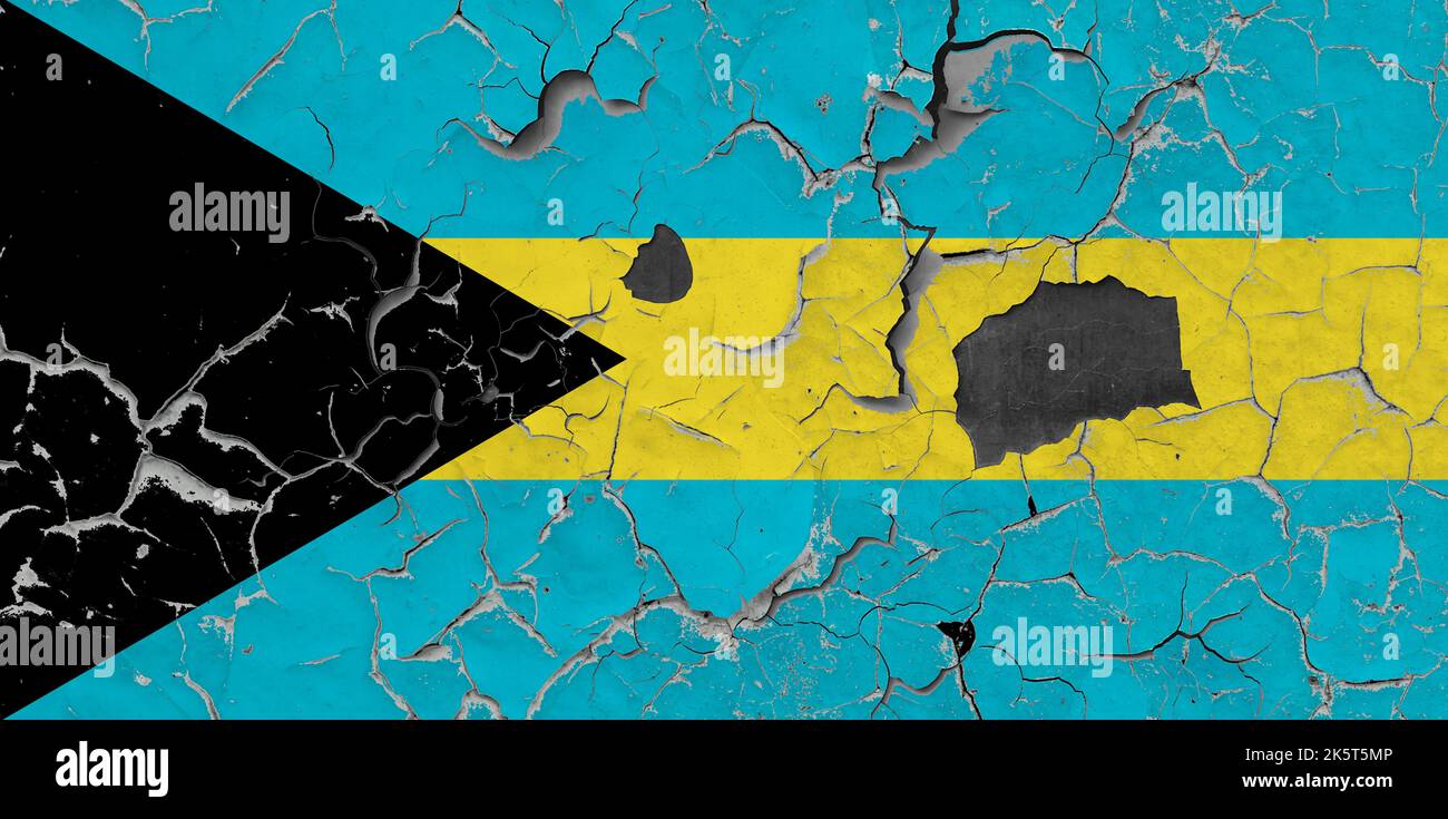 3D Flag of Bahamas on an old stone wall background Stock Photo - Alamy