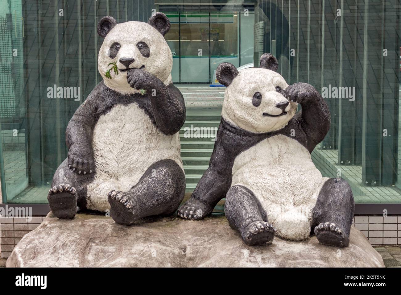 Panda sculptures in Okachimachi Panda Square, Taito city, Ueno, Tokyo ...