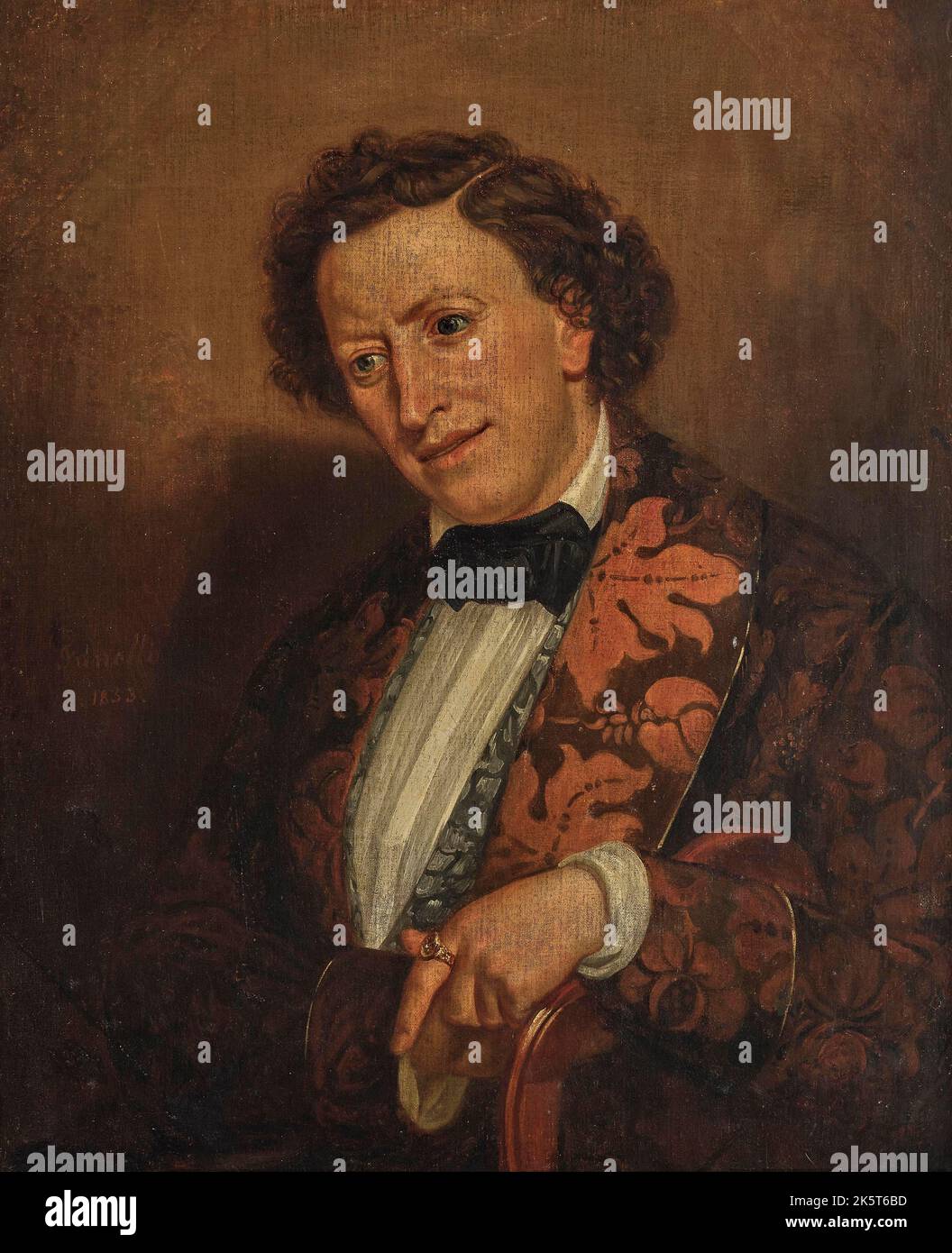 Portrait of Frédéric Chopin (1810-1849), 1833. Private Collection Stock ...
