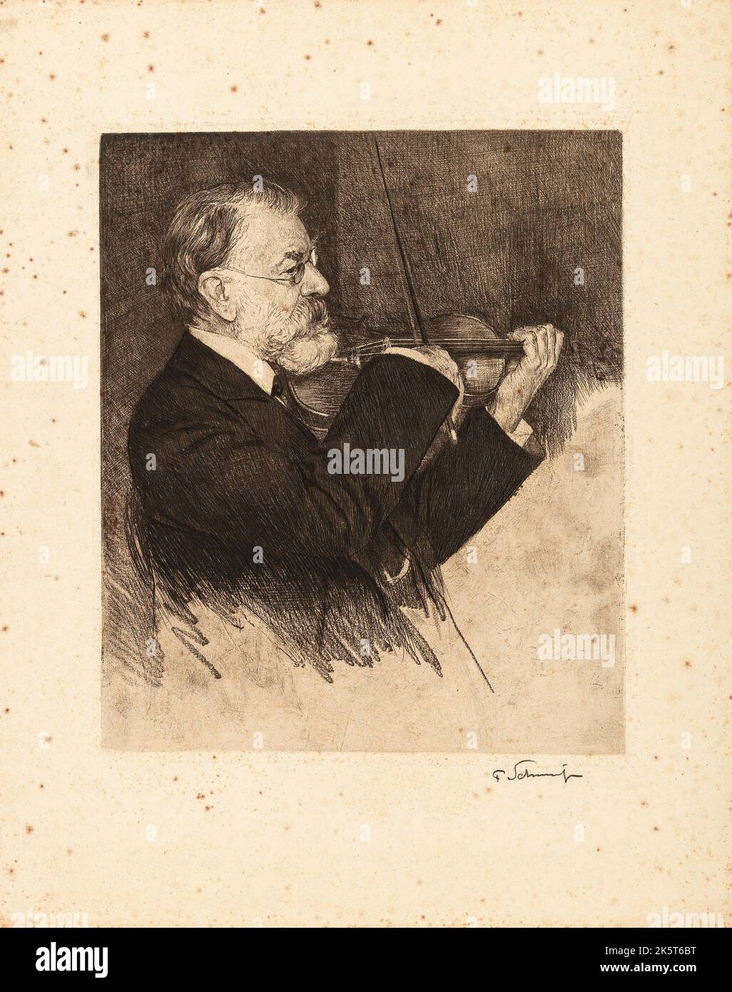 Joseph Joachim, Playing the Violin, 1917. Private Collection Stock ...