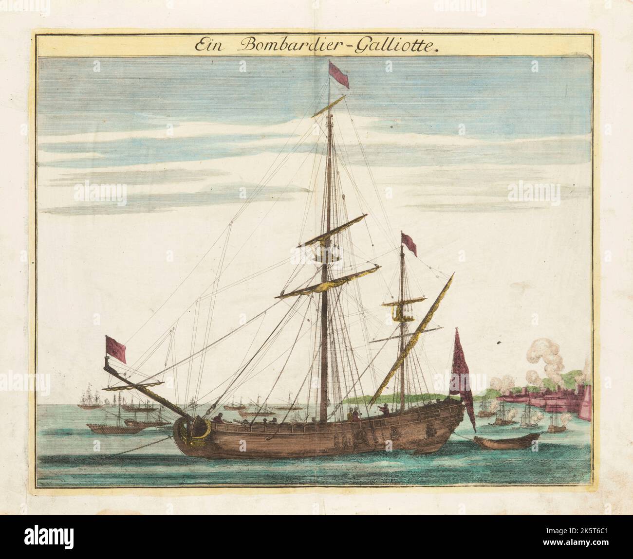 A bomb vessel, um 1700. Private Collection Stock Photo - Alamy