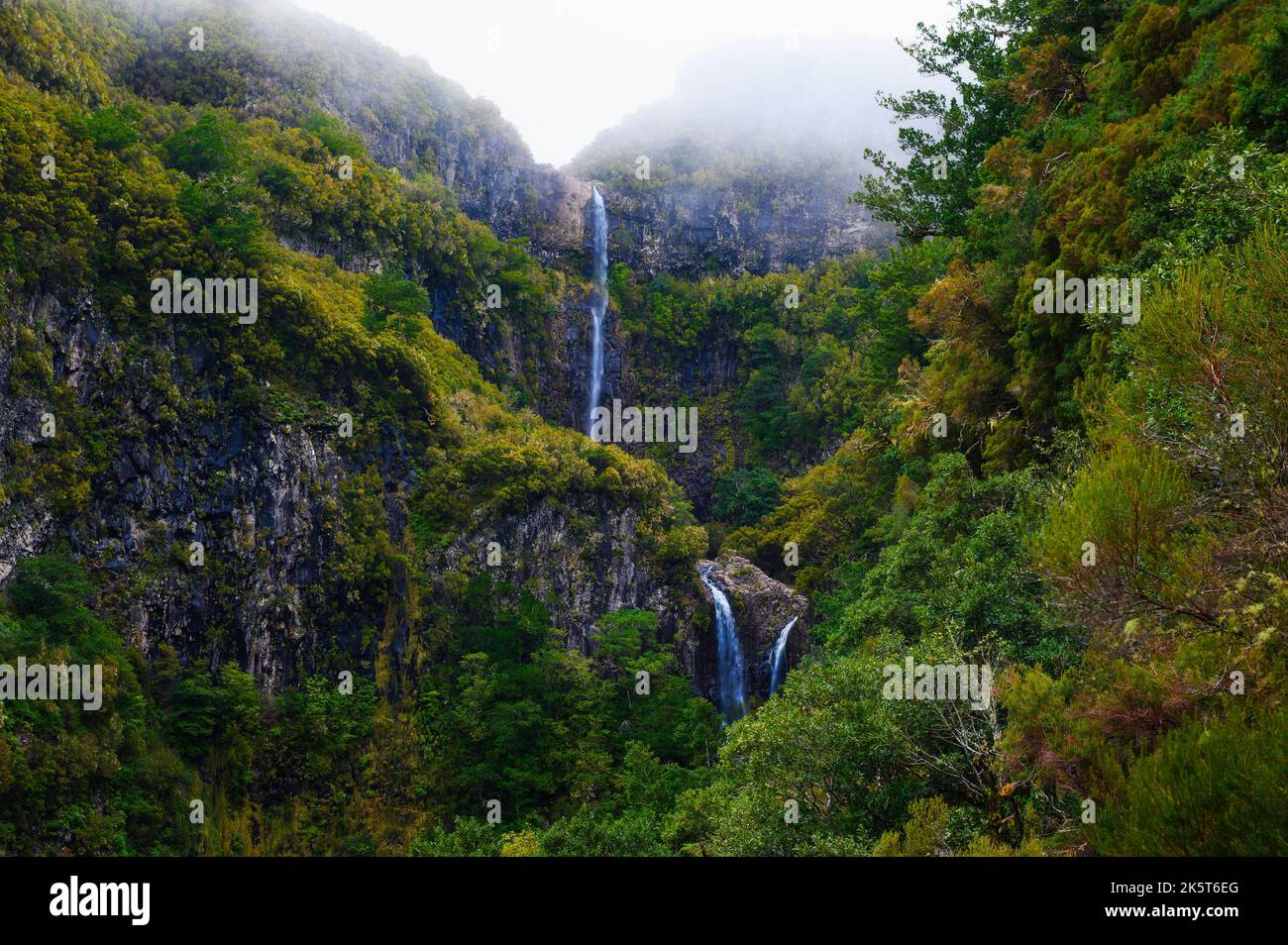 Risco waterfall in the Madeira Islands, Portugal Stock Photo - Alamy