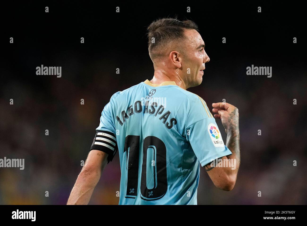 Barcelona, Spain. 9th Oct, 2022. Iago Aspas (Celta de Vigo) is pictured ...