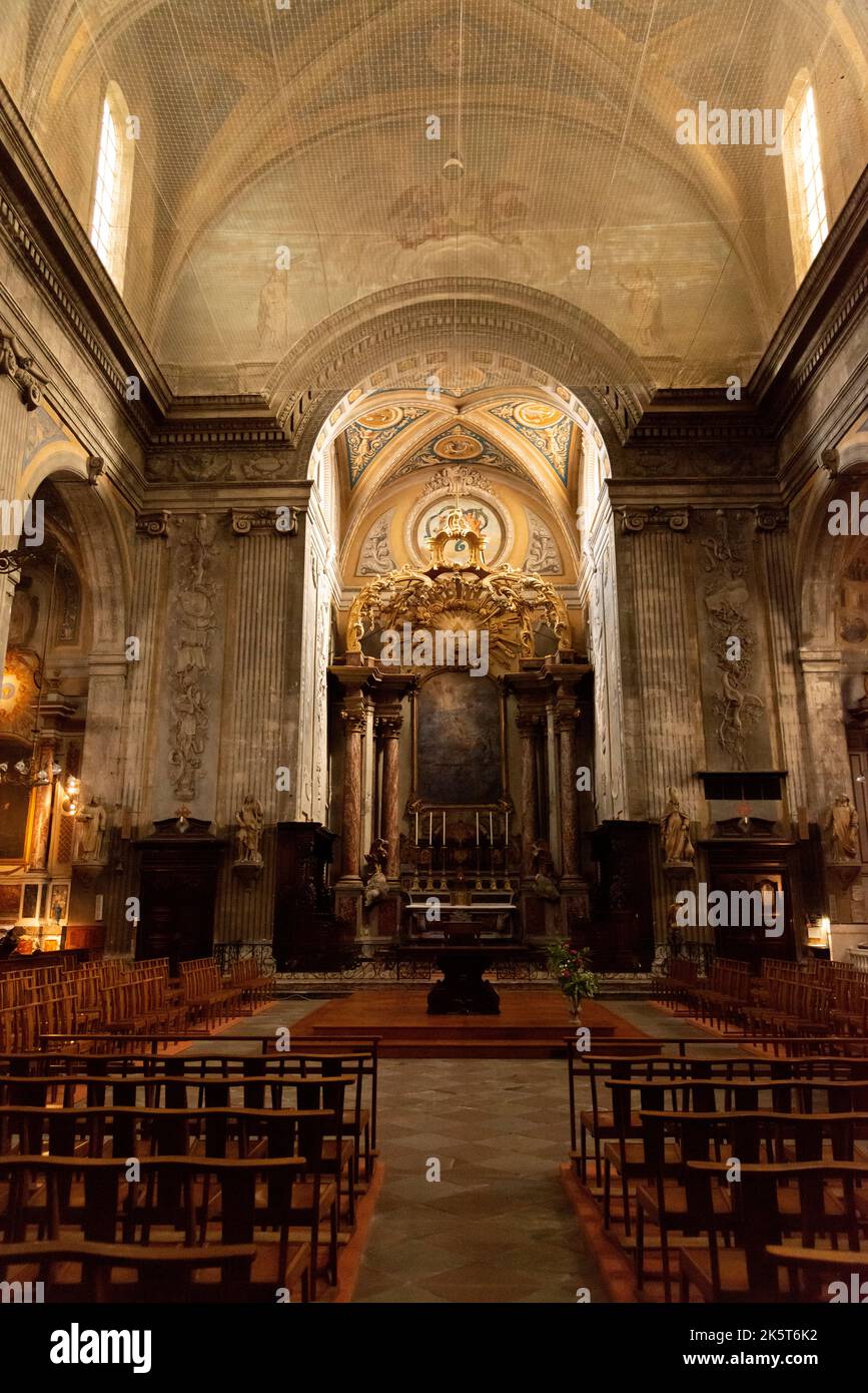 St Benoit Cathedral. Baroque style. 17th century. Castres. Tarn ...
