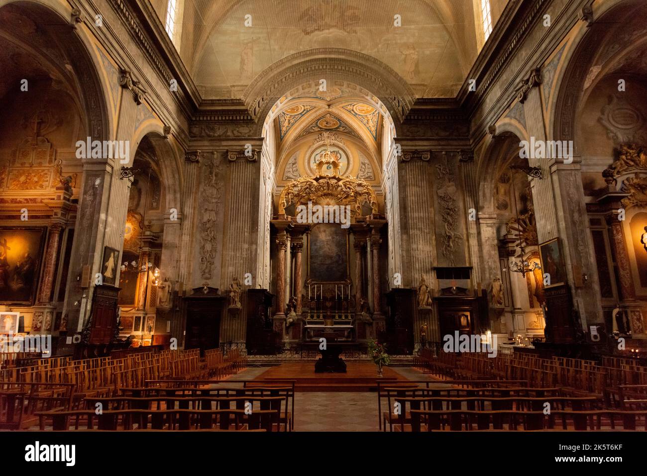 St Benoit Cathedral. Baroque style. 17th century. Castres. Tarn ...