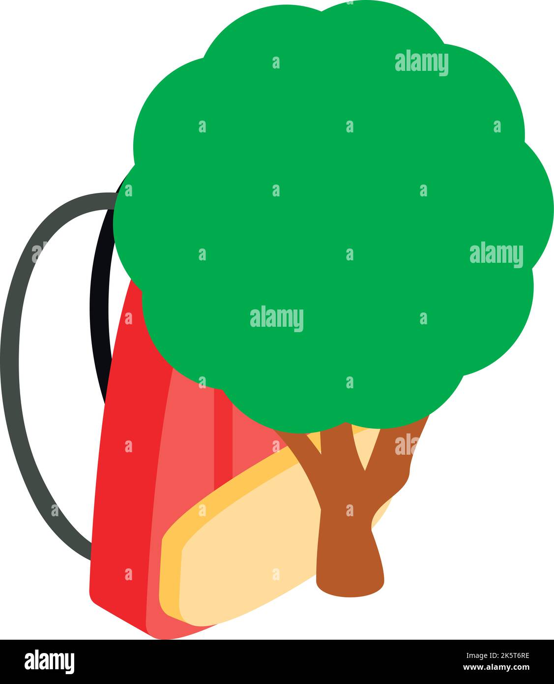 Offline education icon isometric vector. Bright school backpack near ...