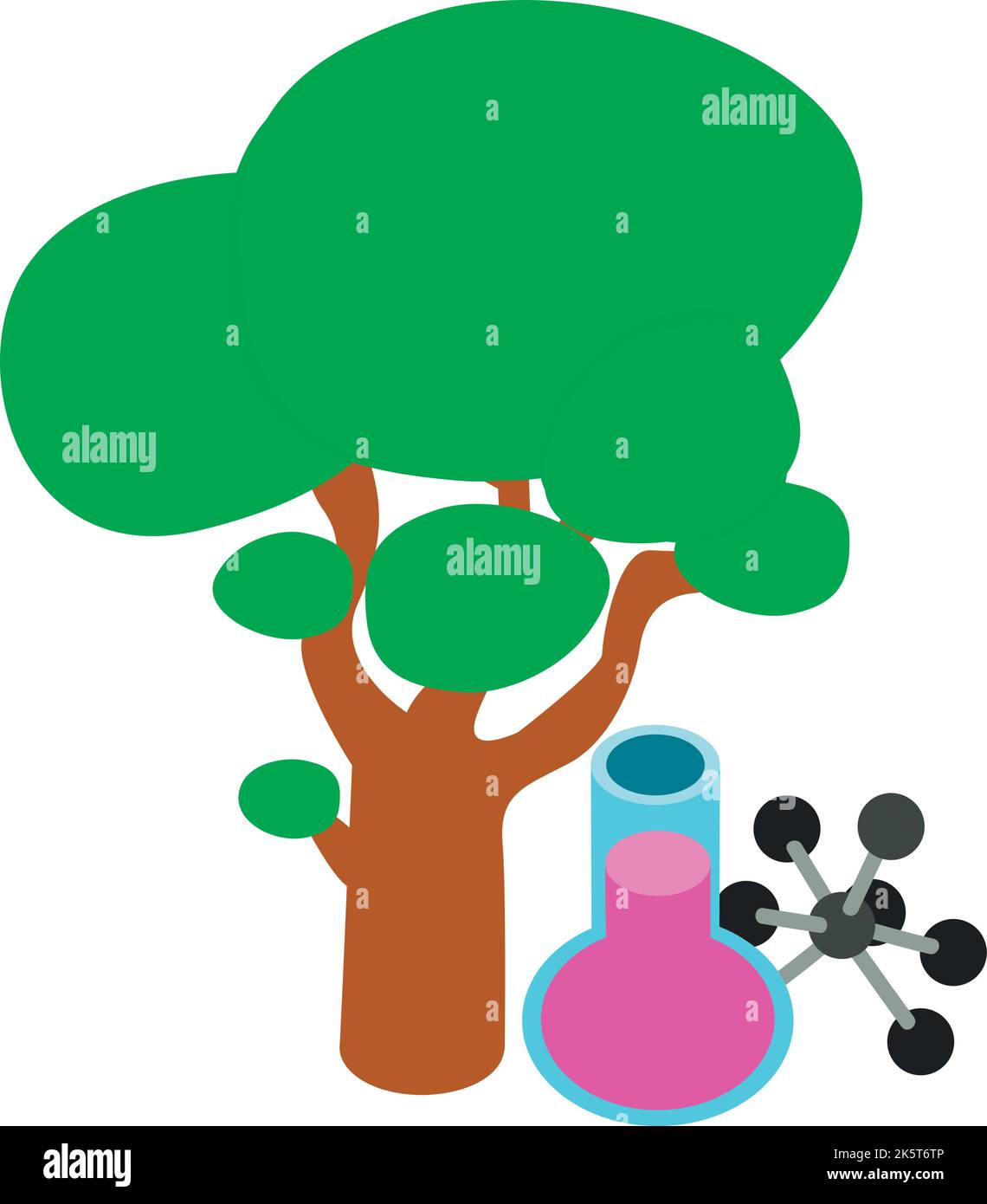 3d model oak tree isolated Stock Vector Images - Alamy