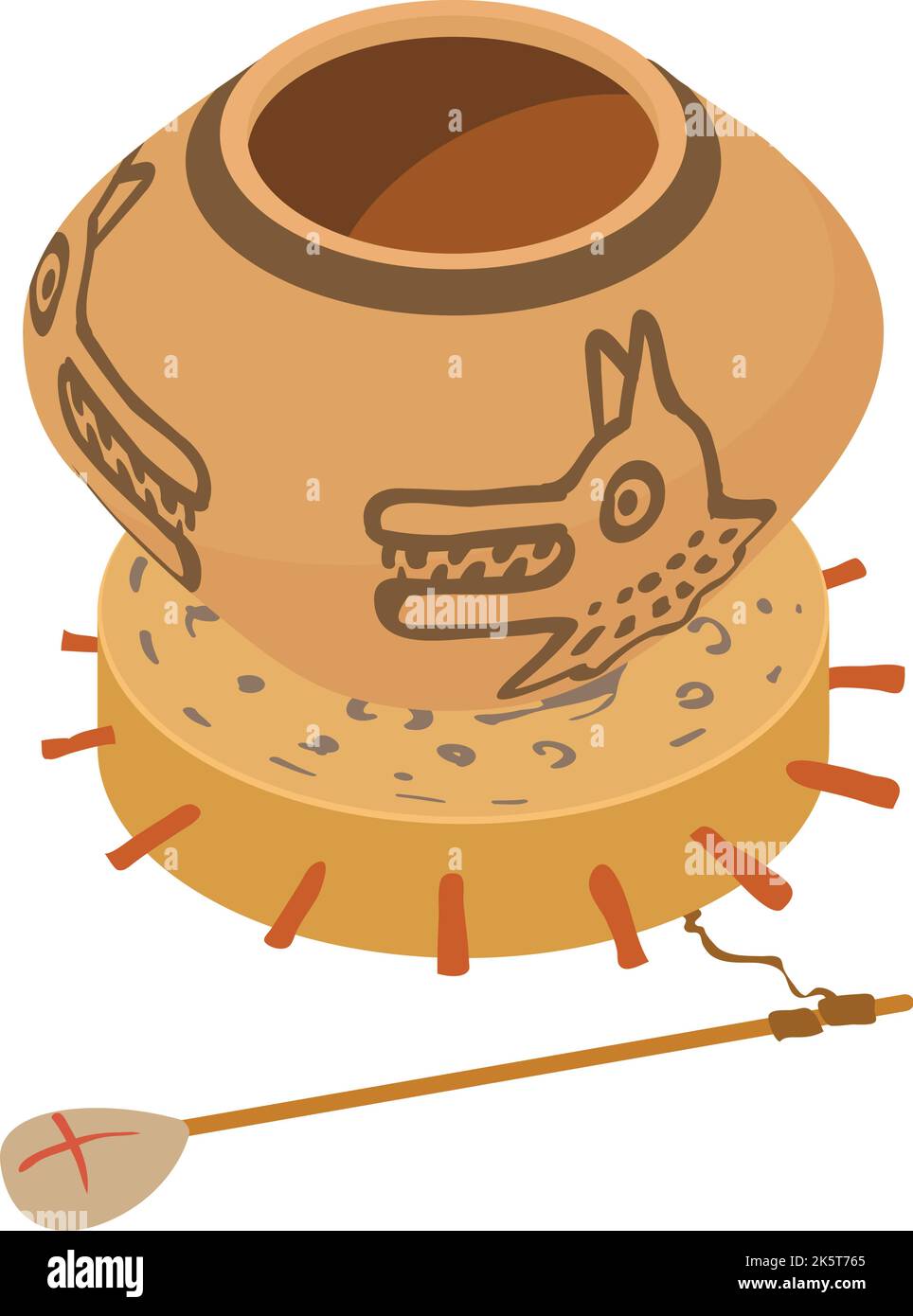 Indian culture icon isometric vector. Traditional indian pottery and ...