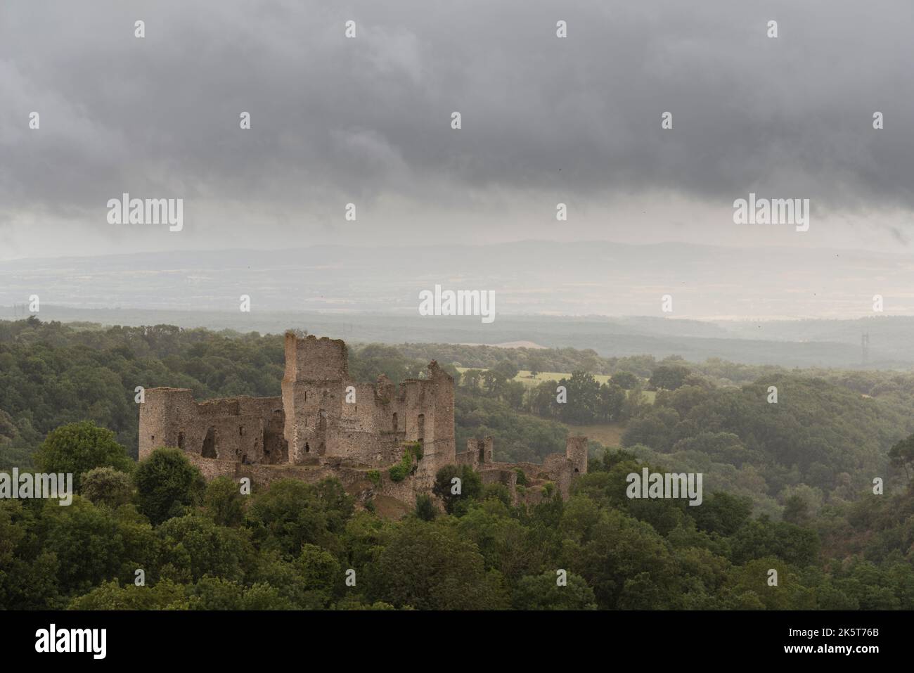 Saissac castle. 10th century. Saissac. Aude Dep. Occitanie. France ...