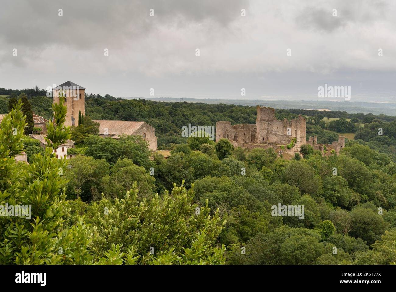 Saissac castle. 10th century. Saissac. Aude Dep. Occitanie. France ...