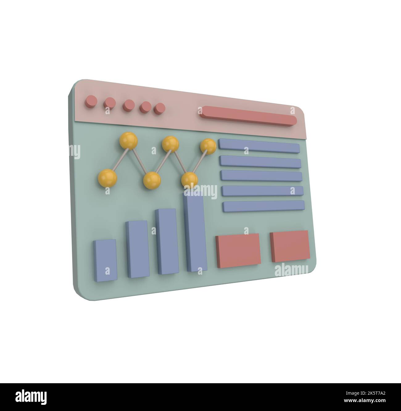 minimal 3d Illustration Data analysis, financial report chart, and Web ...