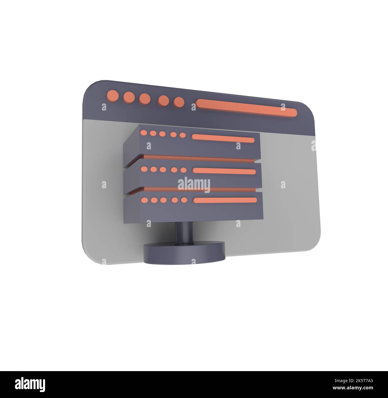 minimal 3d Illustration Web UI-UX design, web development concept. Web design, website hosting ...