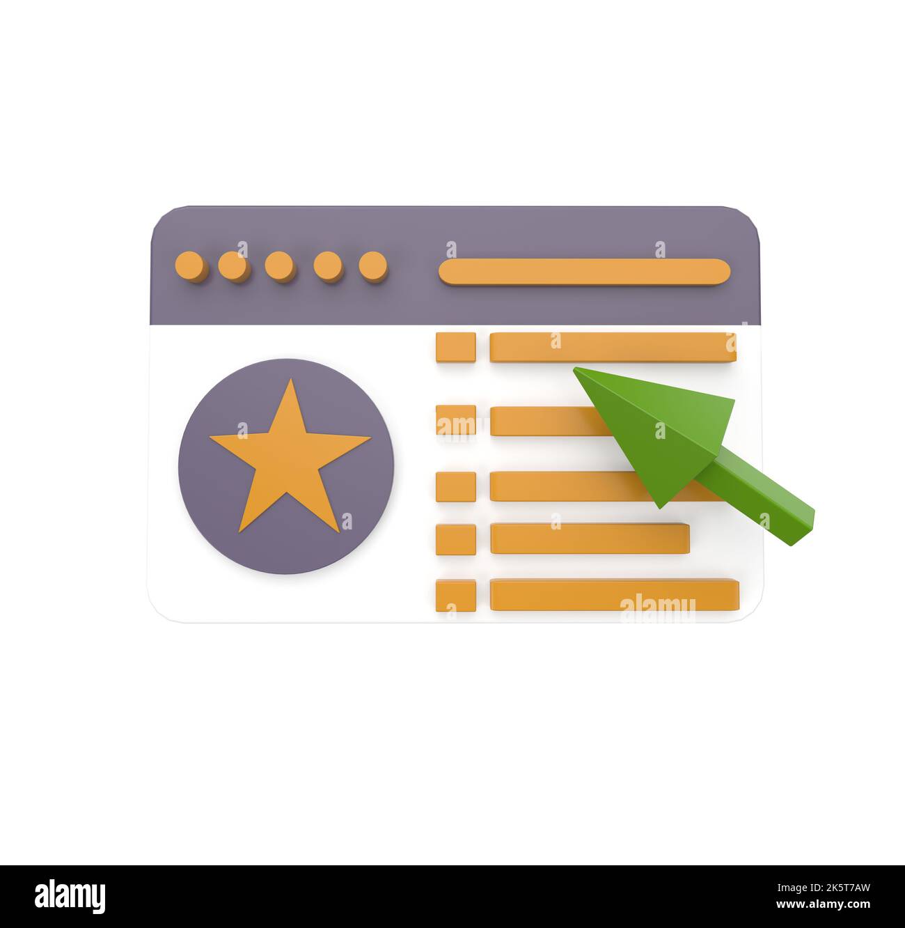 minimal 3d Illustration Web UI-UX design, web development concept. Web design, cursor Stock ...