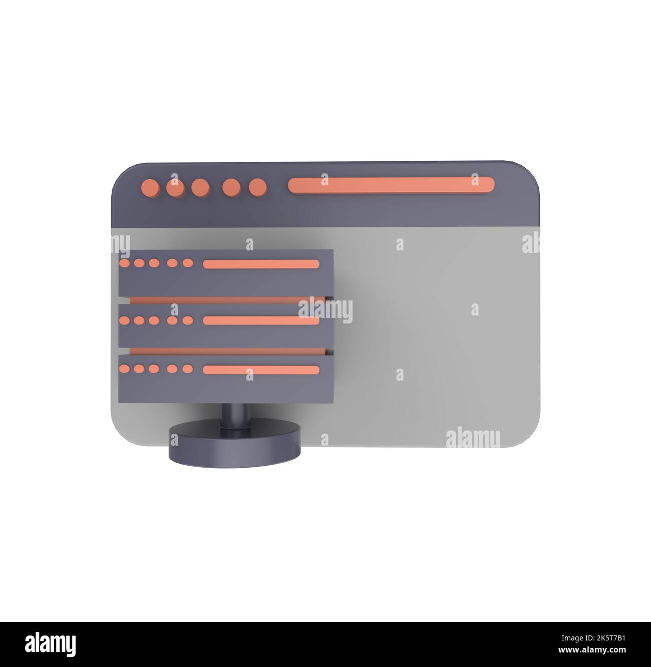 minimal 3d Illustration Web UI-UX design, web development concept. Web design, website hosting ...