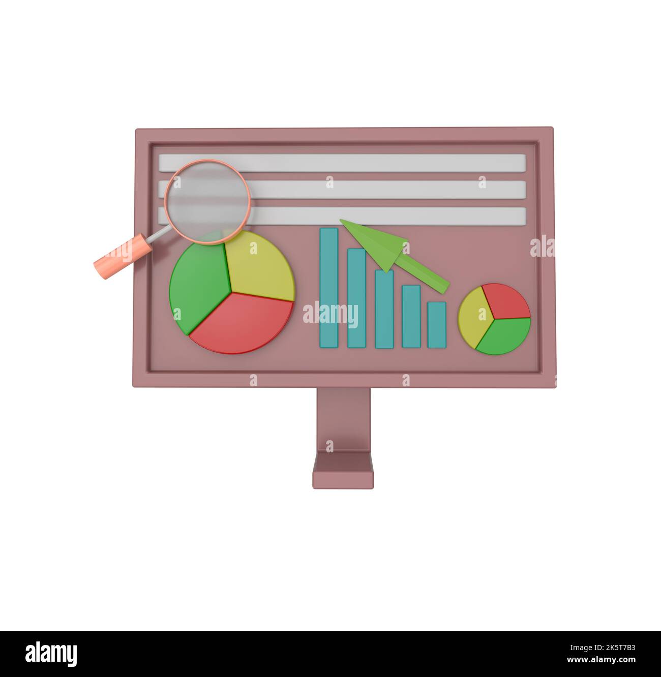 Minimal 3d Illustration Web Ui Ux Design Web Page Concept Web Design Computer Browser Graph