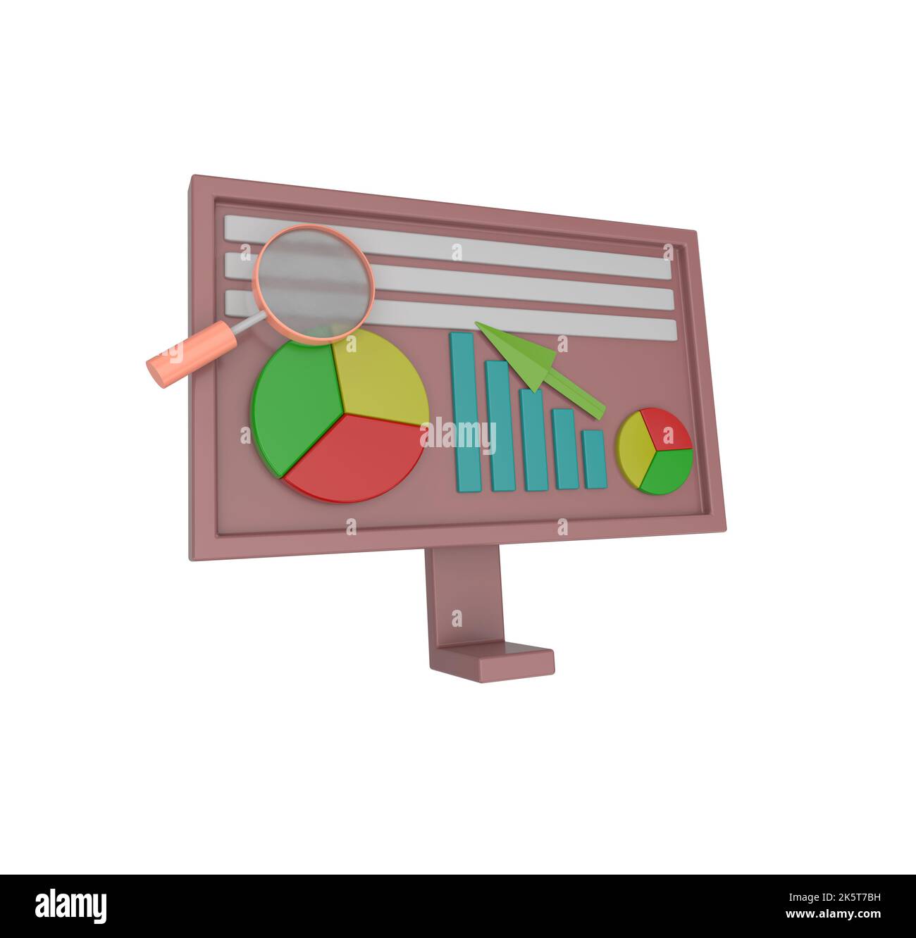 Minimal 3d Illustration Web Ui Ux Design Web Page Concept Web Design Computer Browser Graph