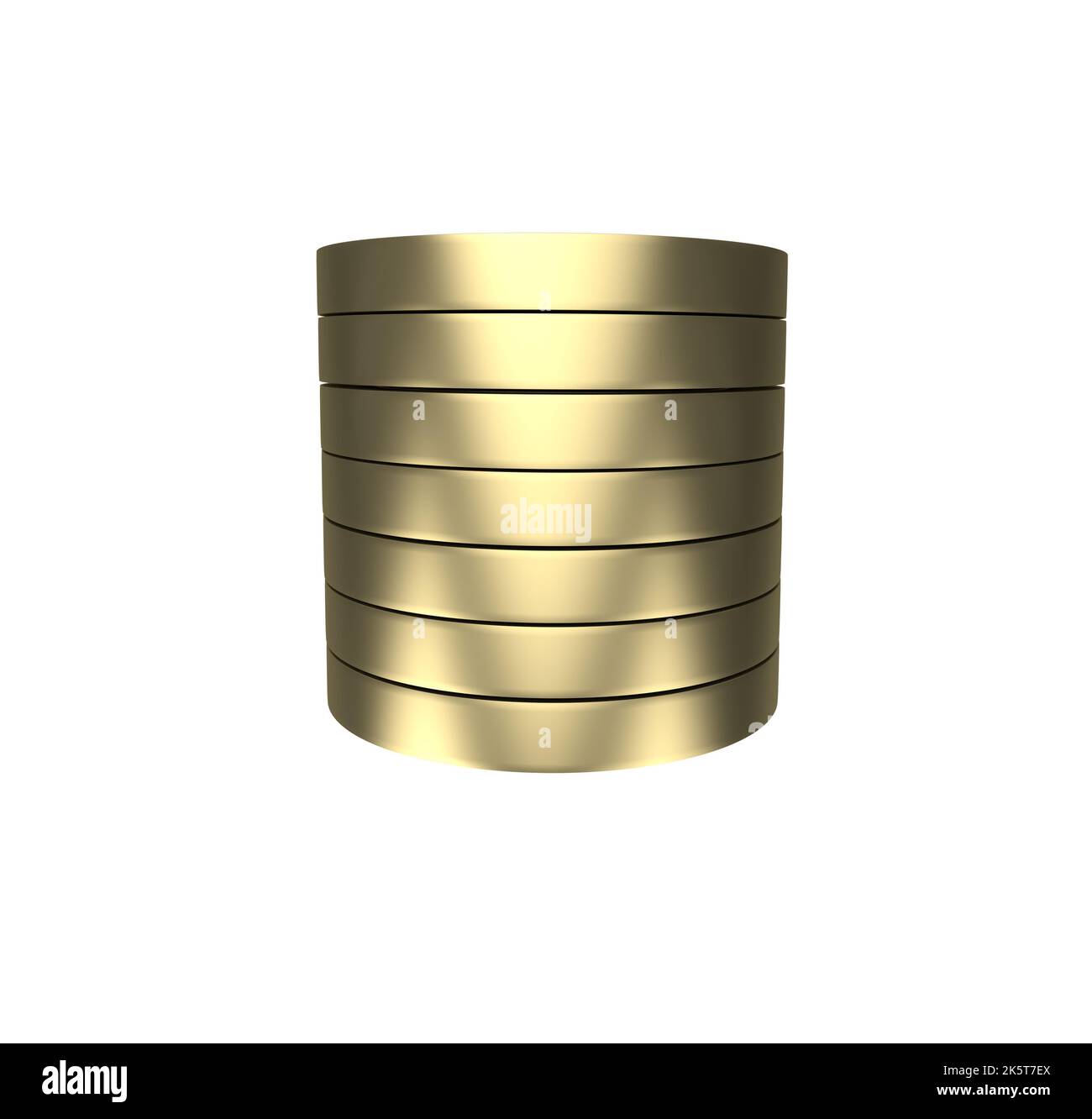 minimal 3d Illustration Golden coin stack. stack like income graph ...