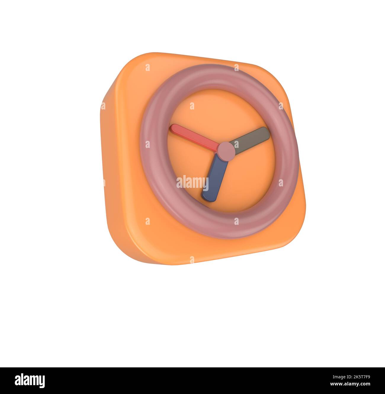 minimal 3d Illustration icon Round clock icon. Cartoon style. Time ...