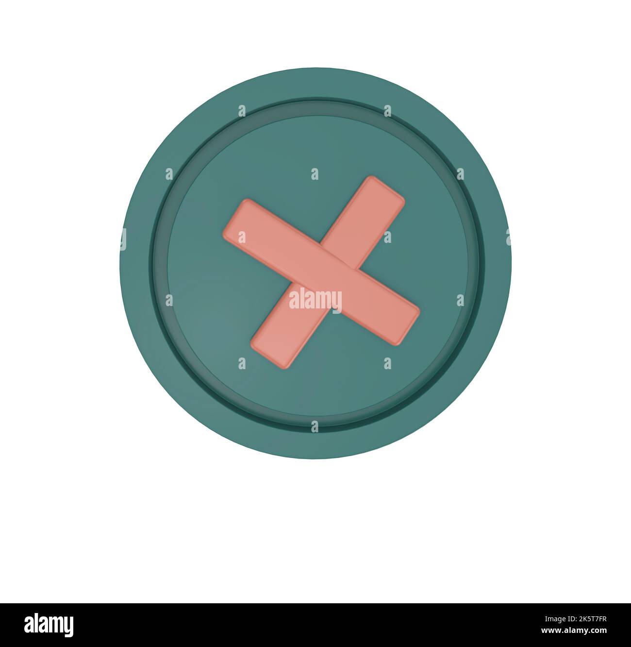 minimal 3d Illustration cross check mark sign, Negative or decline sign ...