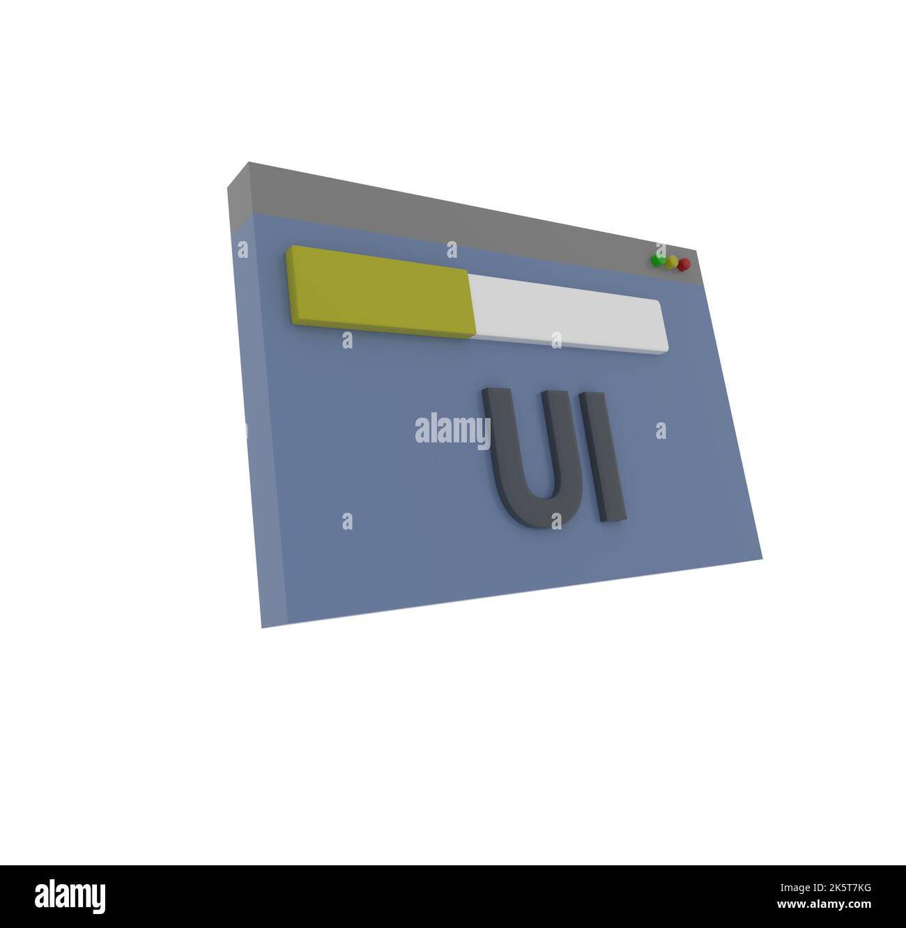 minimal 3d Illustration Web UI or UX design, web page concept. Web ...