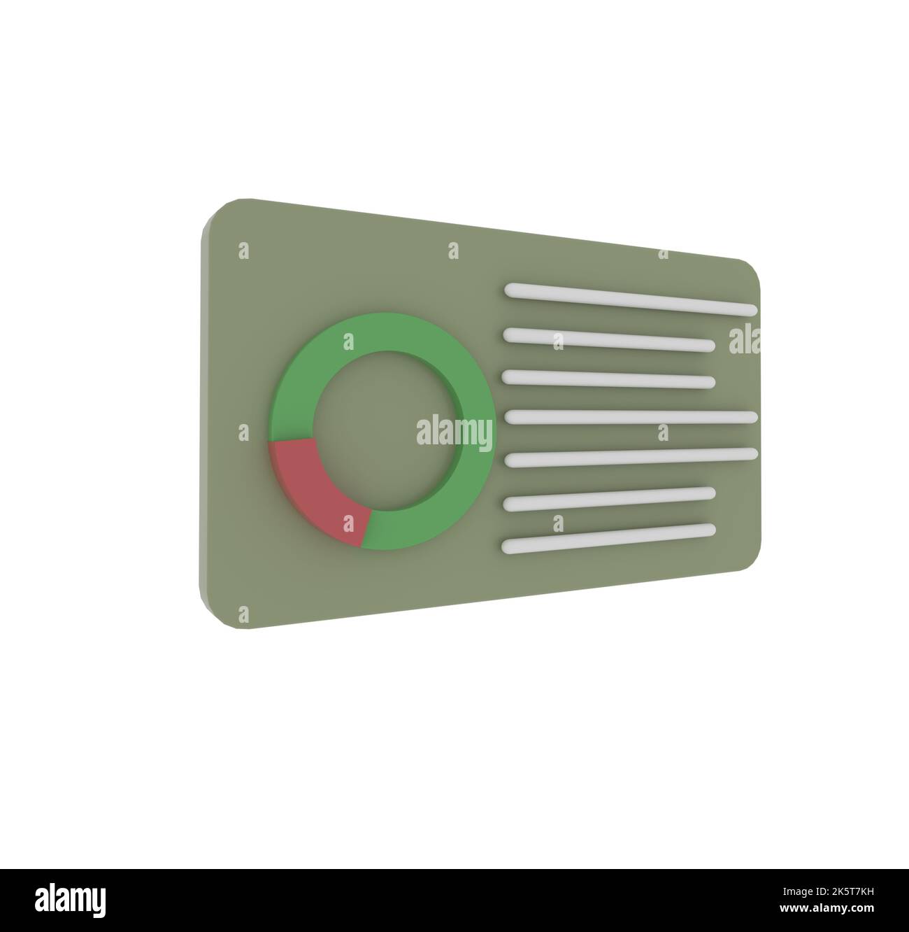 minimal 3d Illustration progress, Pie chart, Planning and visualization ...