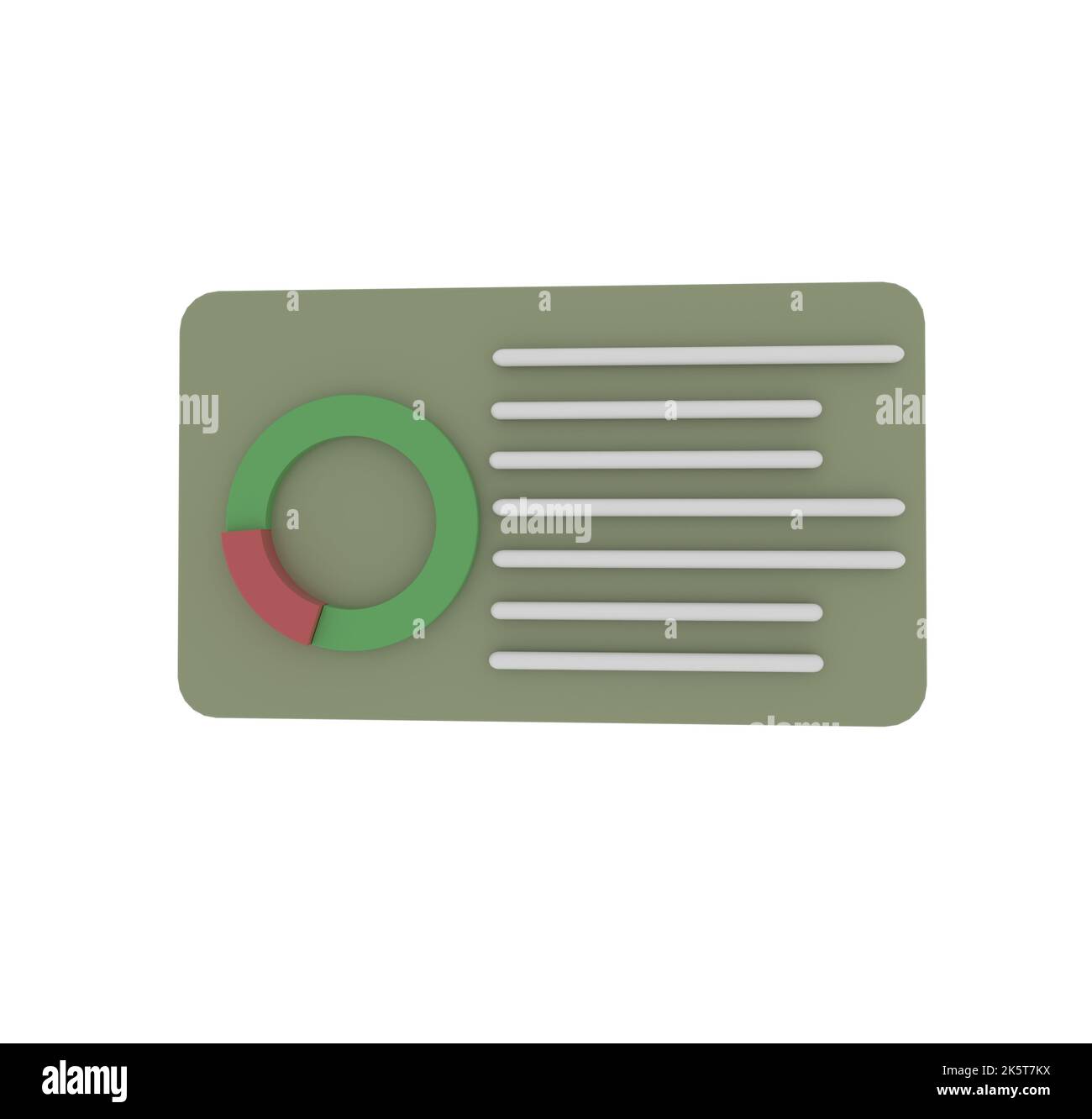 minimal 3d Illustration progress, Pie chart, Planning and visualization ...