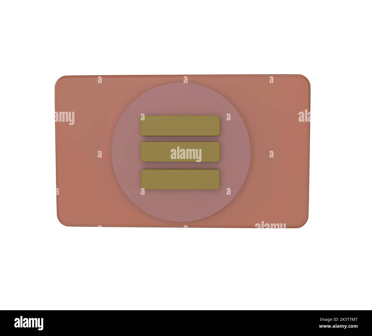 Minimal 3d Illustration Hamburger Menu List Menu Button 3d Render