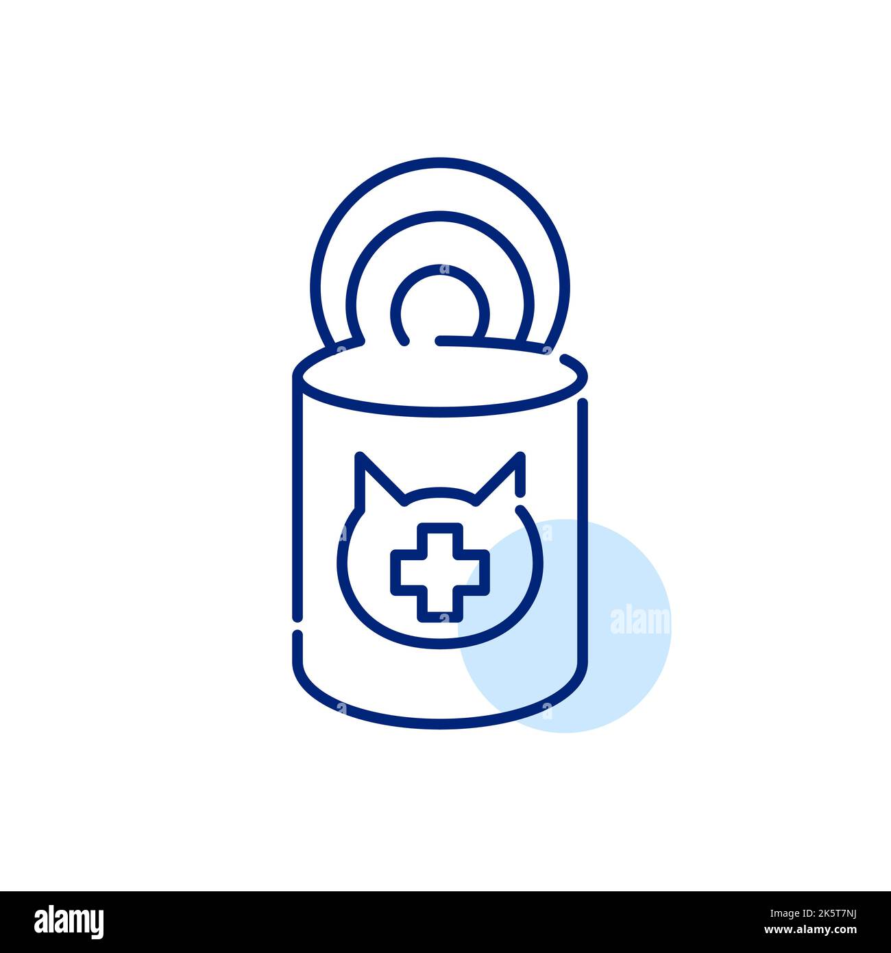Canned cat food. Vet prescribed diet. Pixel perfect, editable stroke ...