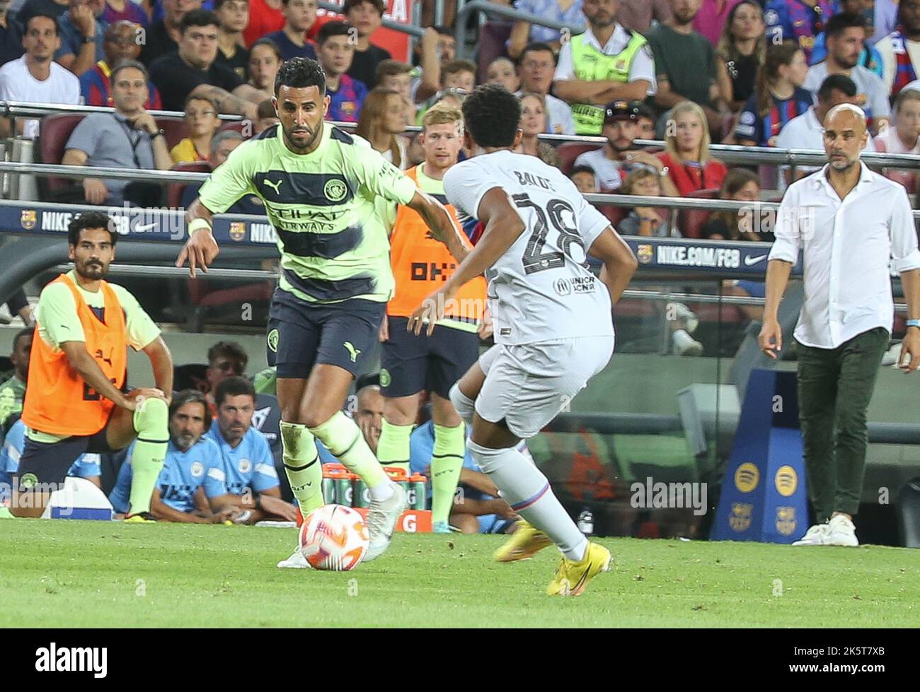 Riyad Mahrez of Manchester City during the Amical, football match ...