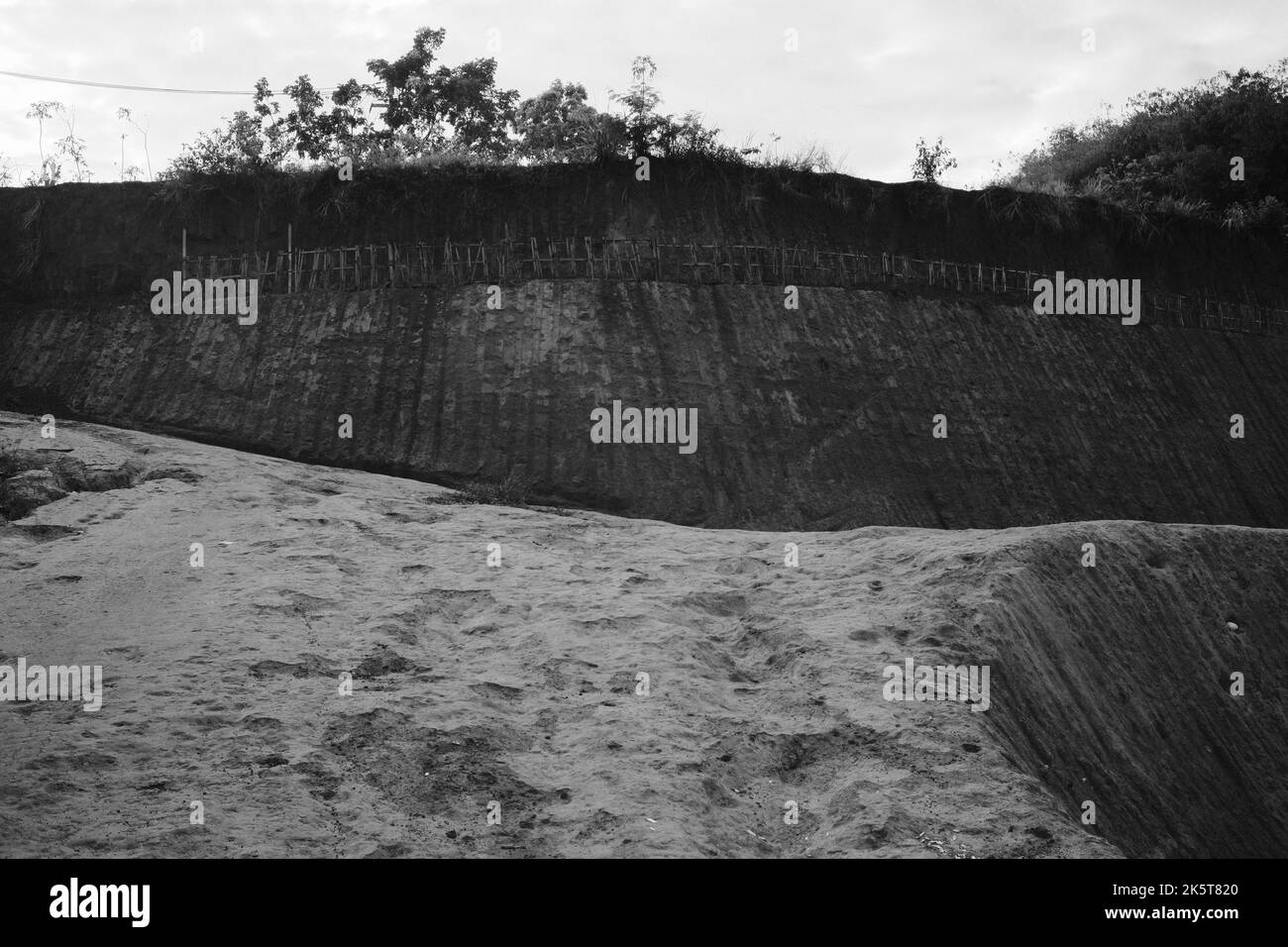 Construction land, Monochrome photo of construction land for new ...