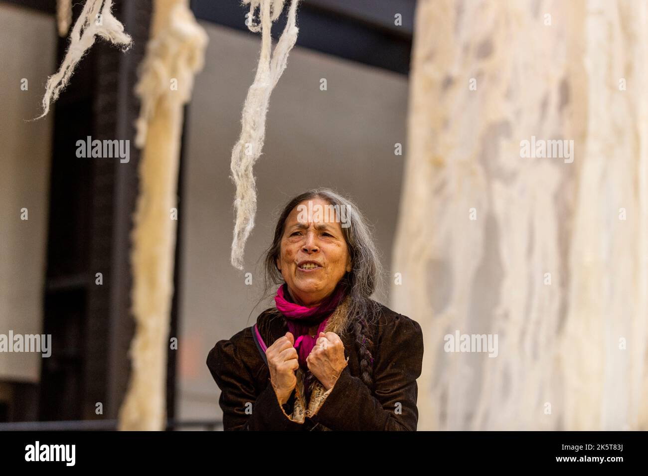 London, UK. 10 October 2022. Artist Cecilia Vicuña at the unveiling of ...