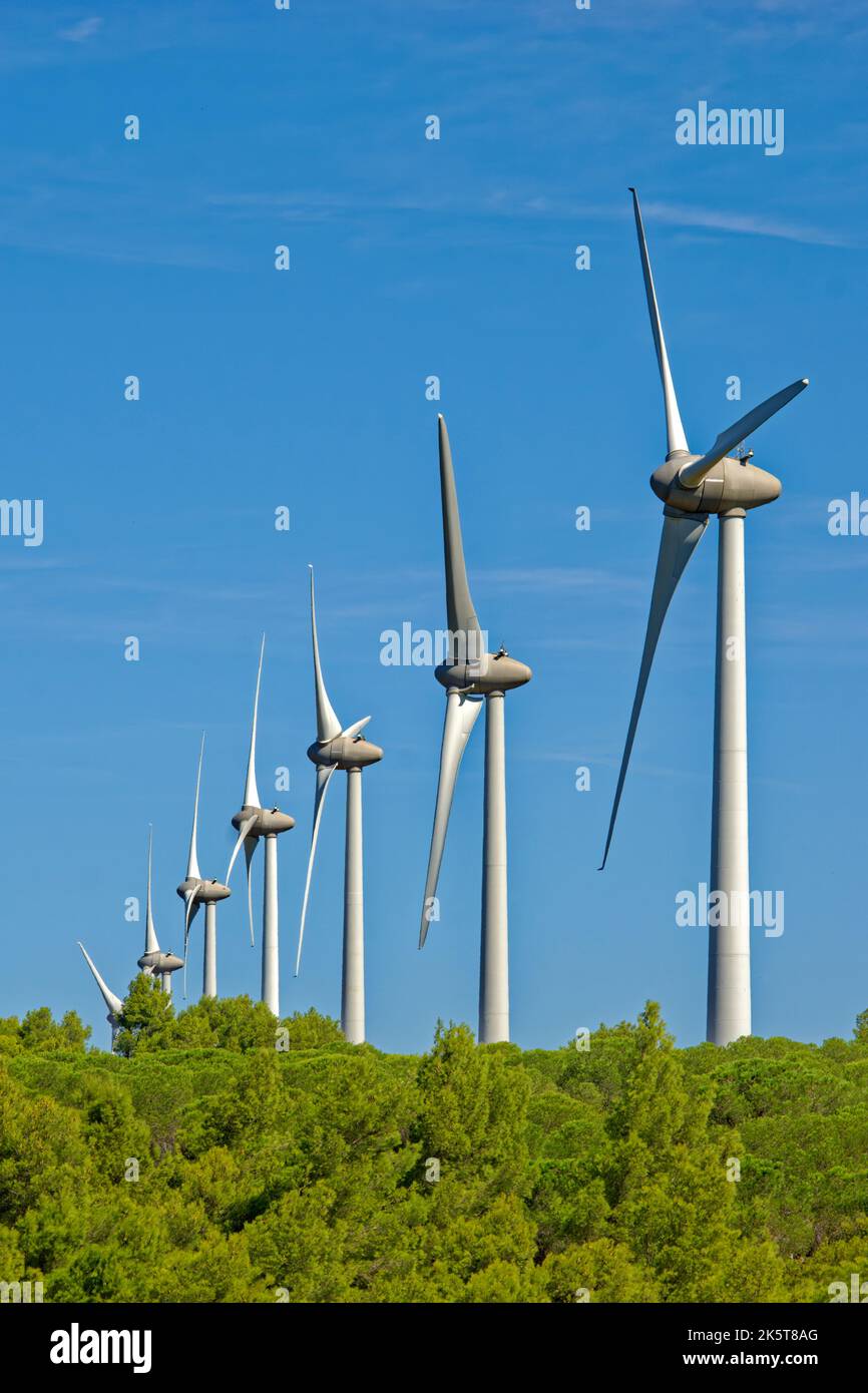 Wind Turbines installed in a rural area Stock Photo - Alamy