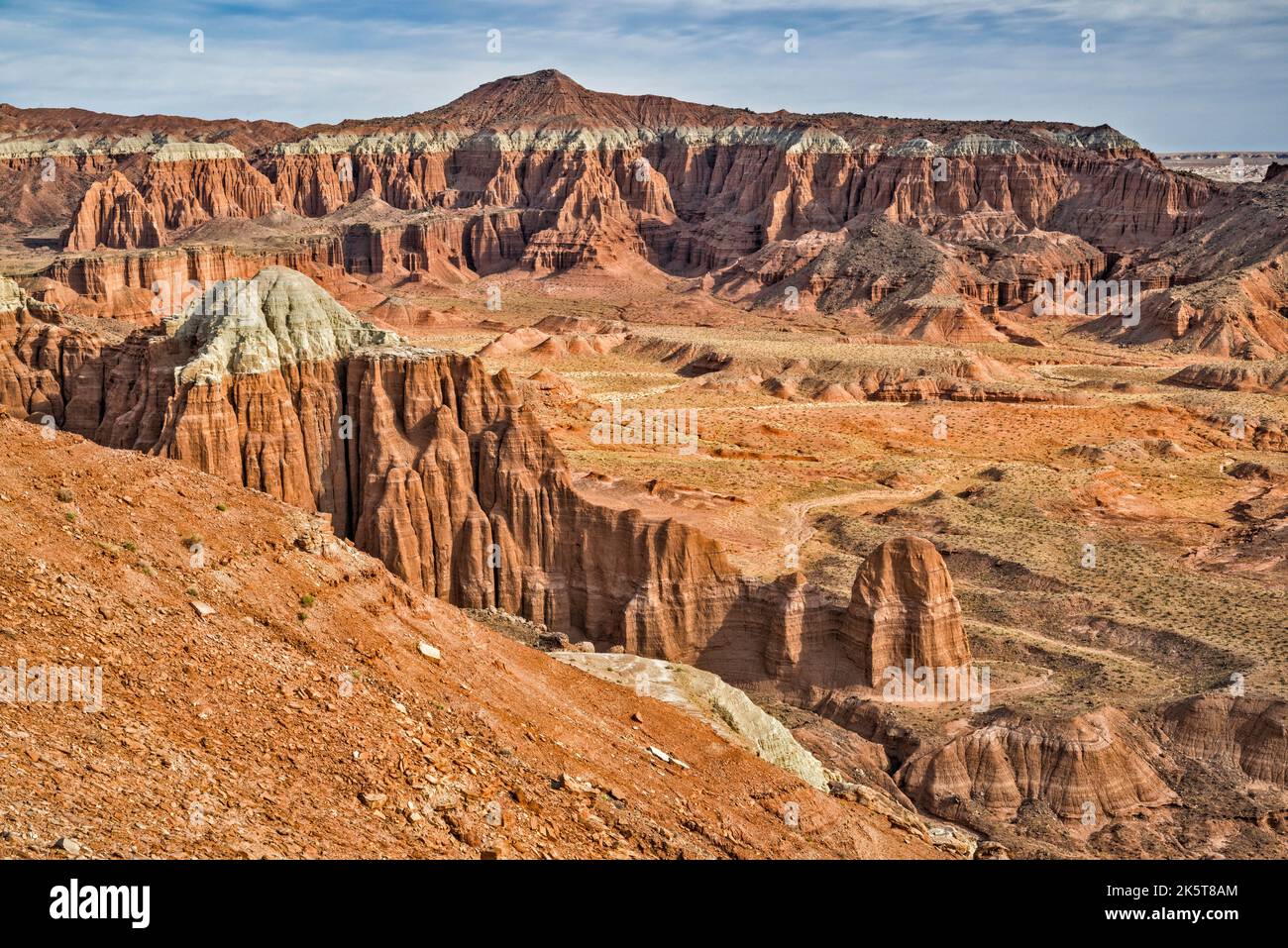 Lower Cathedral Valley ridge, Jailhouse Rock area, view from The ...