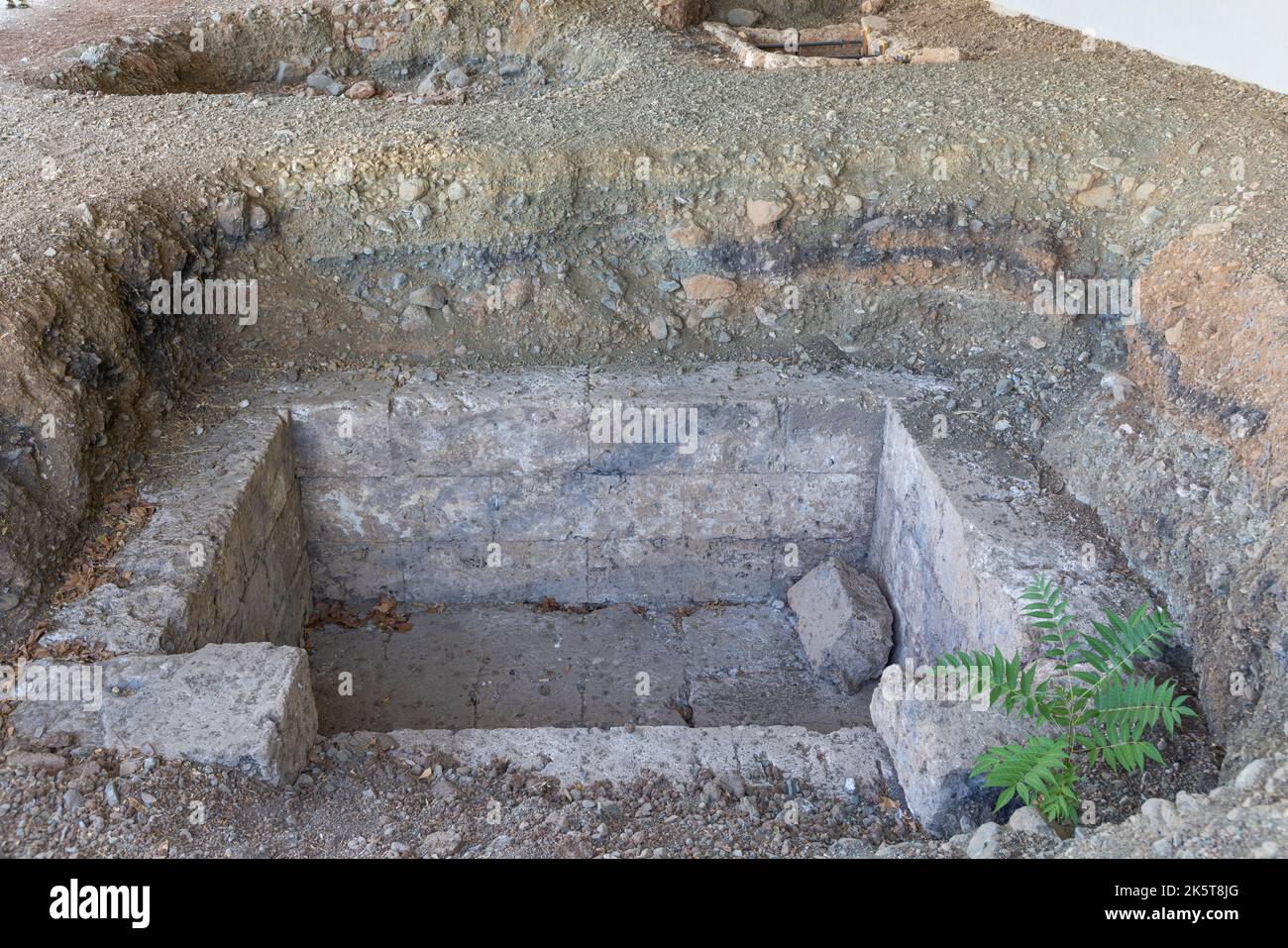Ancient Macedonian tomb near the city Vergina (ancient city of Valla ...
