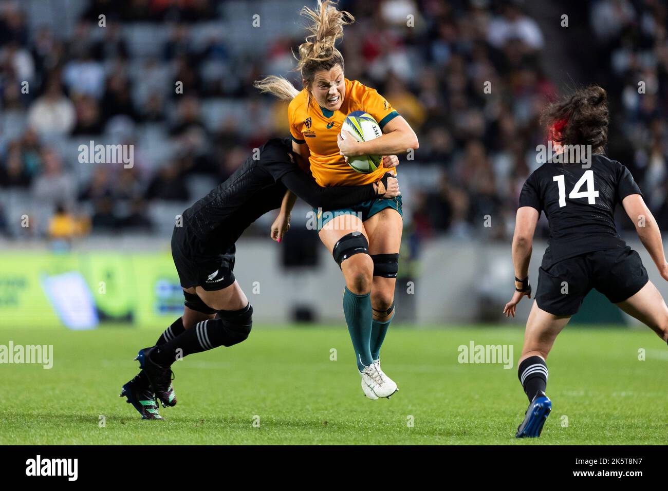 Australia's Grace Hamilton during the Rugby World Cup 2021 match at ...