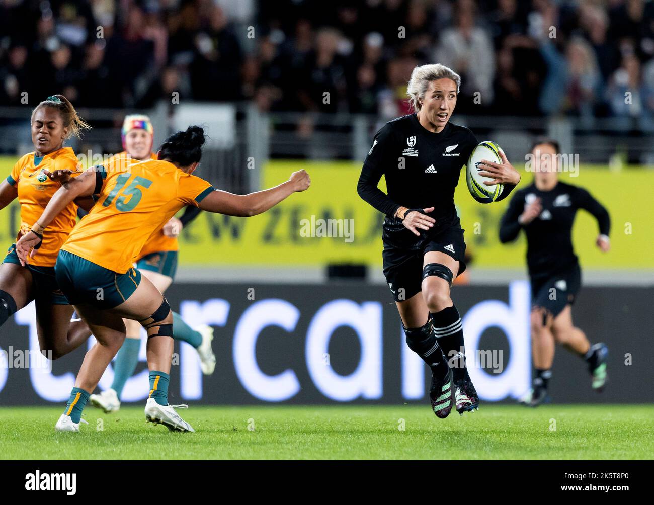 New Zealand's Sarah Hirini during the Rugby World Cup 2021 match at ...