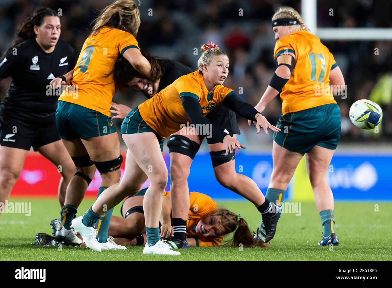 Australia's Layne Morgan during the Rugby World Cup 2021 match at Eden ...